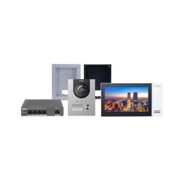 Kit Videoportero Automático IP 1 Vivienda con Placa, Monitor y Switch ...