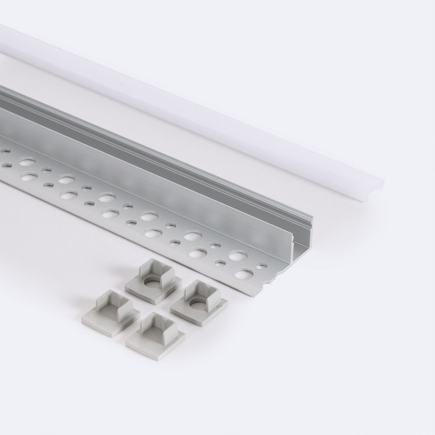 Tira Led 1m Alupona - Perfil De Aluminio LED, Aluminio, Slide Satinado ...
